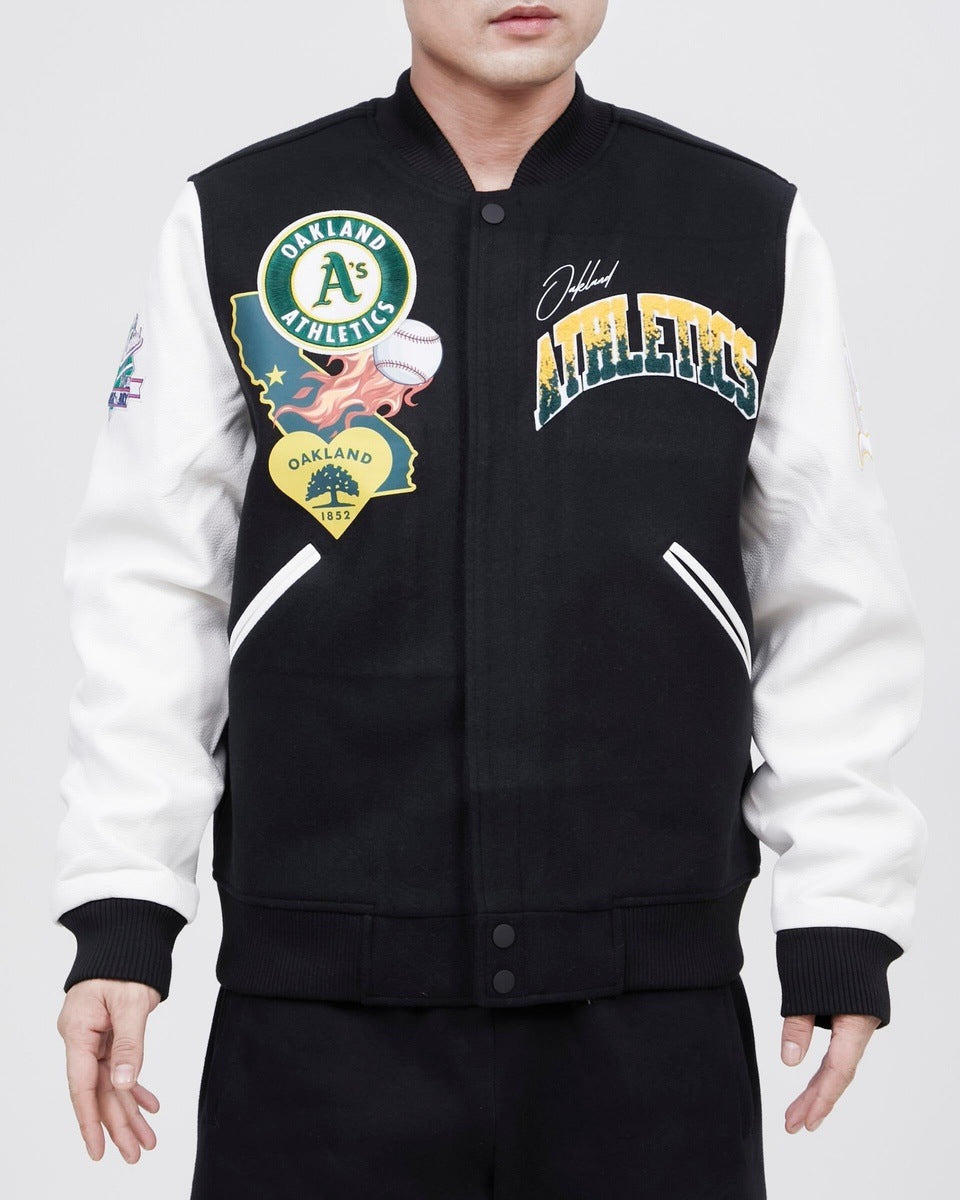 CHAMARRA UNIVERSITARIA MLB OAKLAND ATHLETICS HOME TOWN – Pro Standard México