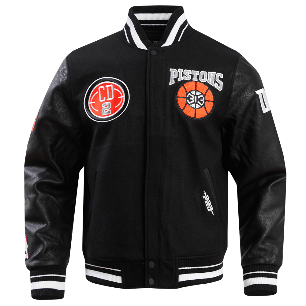 CHAMARRA NBA DETROIT PISTONS CHEST BAD BOYS RIB WOOL VARSITY JACKET ...