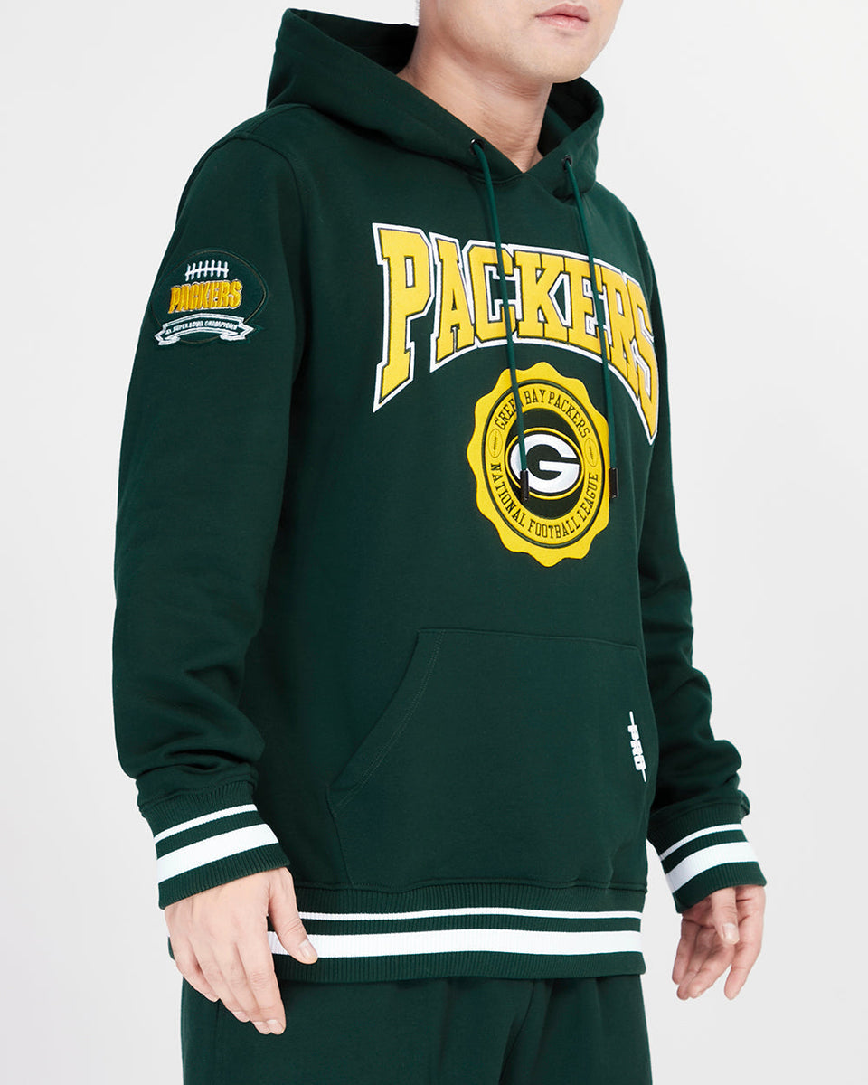 SUDADERA CON GORRO NFL GREEN BAY PACKERS CREST EMBLEM – Pro Standard México