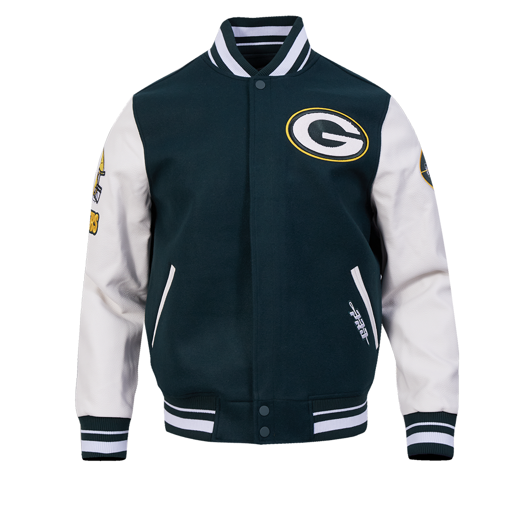 CHAMARRA UNIVERSITARIA NFL GREEN BAY PACKERS OLD ENGLISH – Pro Standard ...