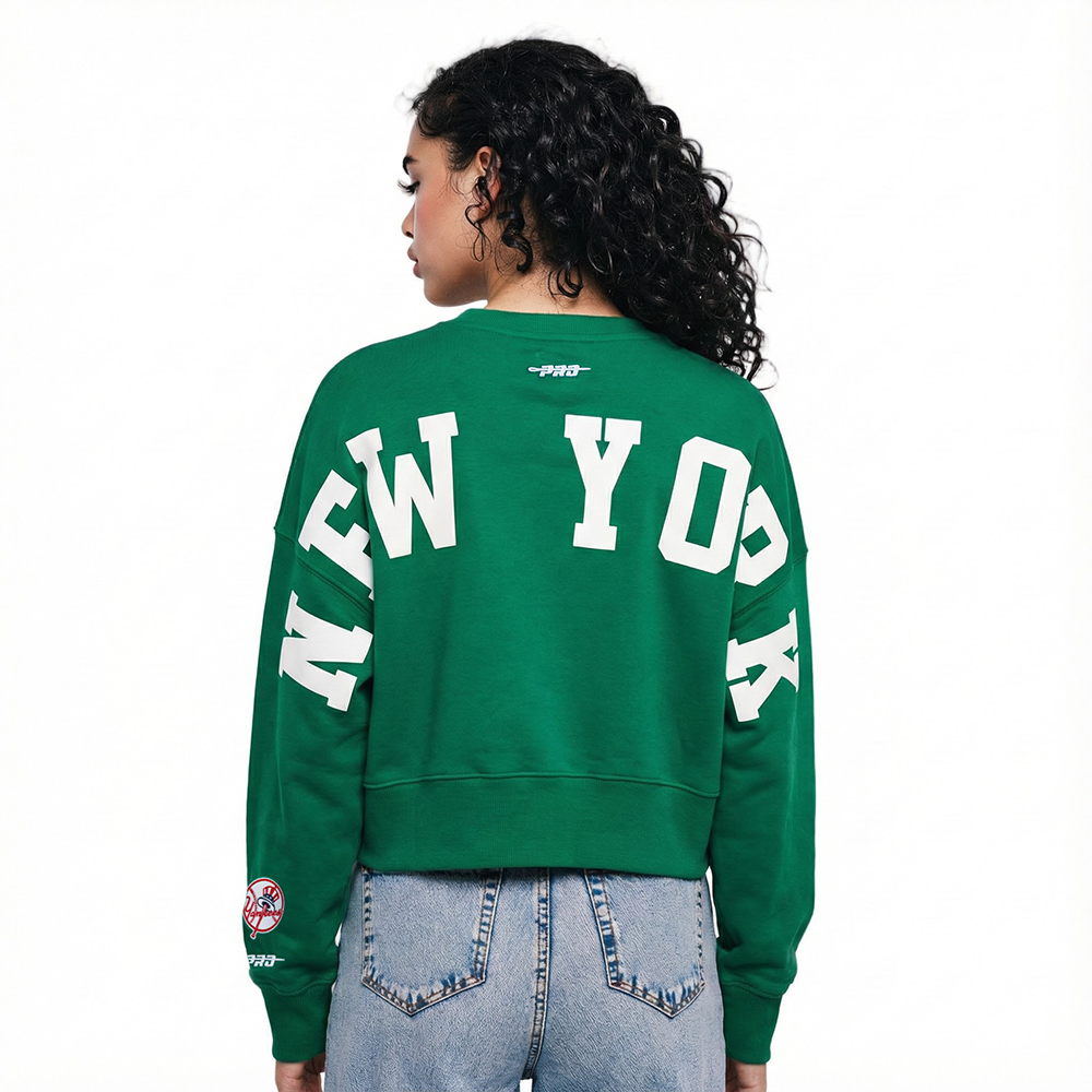 SUDADERA DE CUELLO REDONDO MLB NEW YORK YANKEES WINGSPAN PARA MUJER ...
